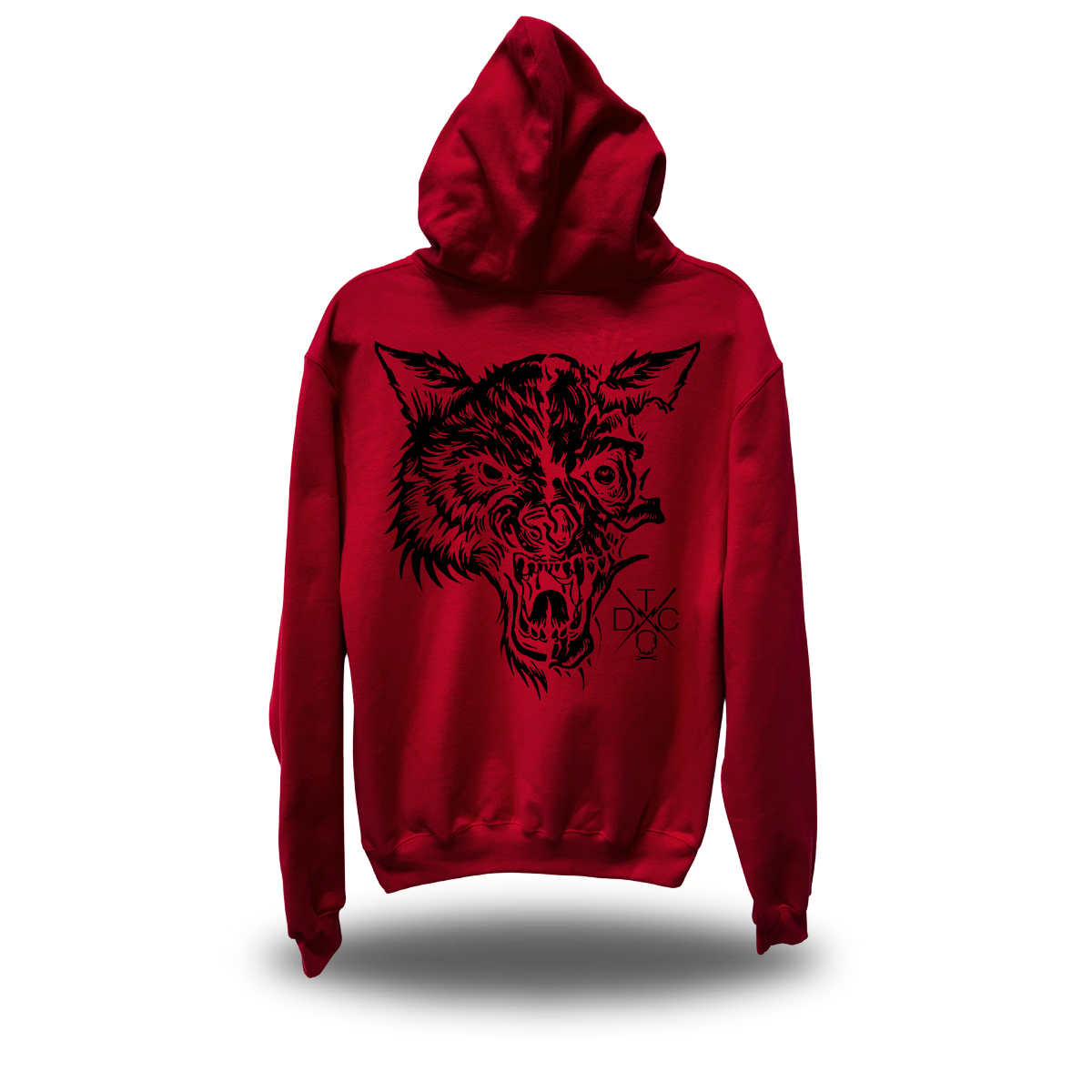 LONE WOLF RED* HOODIE – The Drive Clothing