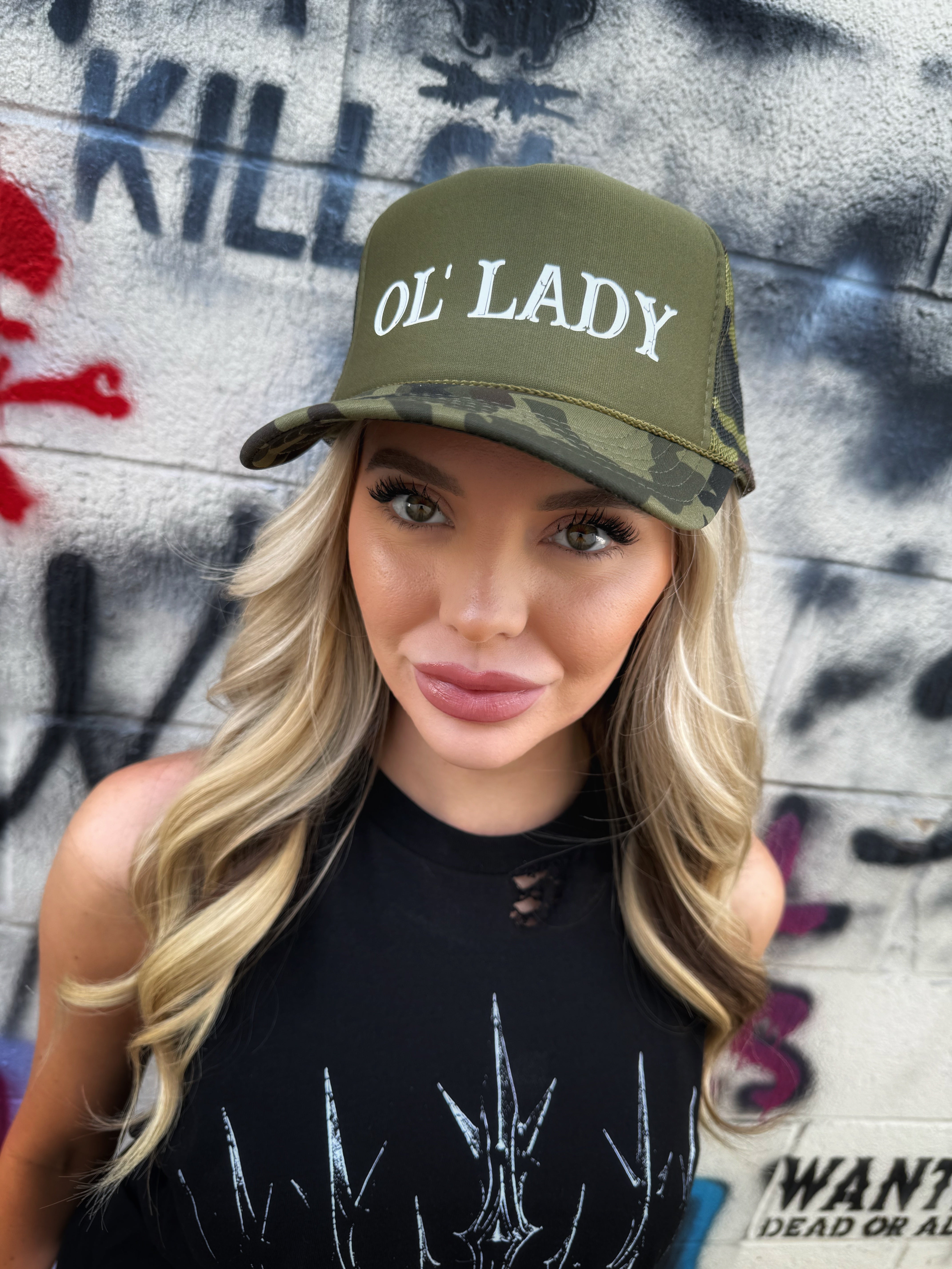 OL' LADY FOAM CURVED BILL GREEN CAMO HAT – The Drive Clothing