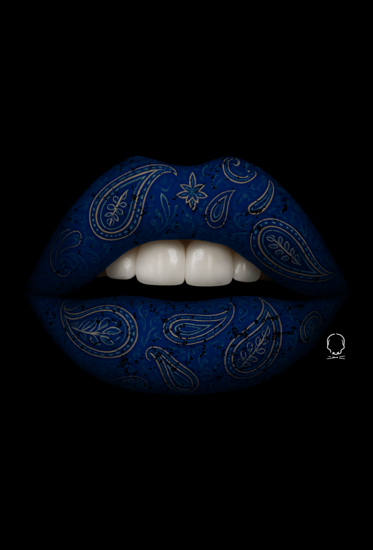 BLUE PAISLEY LIPS DECAL – The Drive Clothing